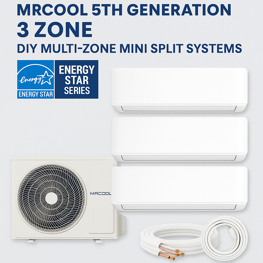 MRCOOL 5th Gen 3-Zone DIY Mini Split | ENERGY STAR® System – MRCOOL DIY Direct