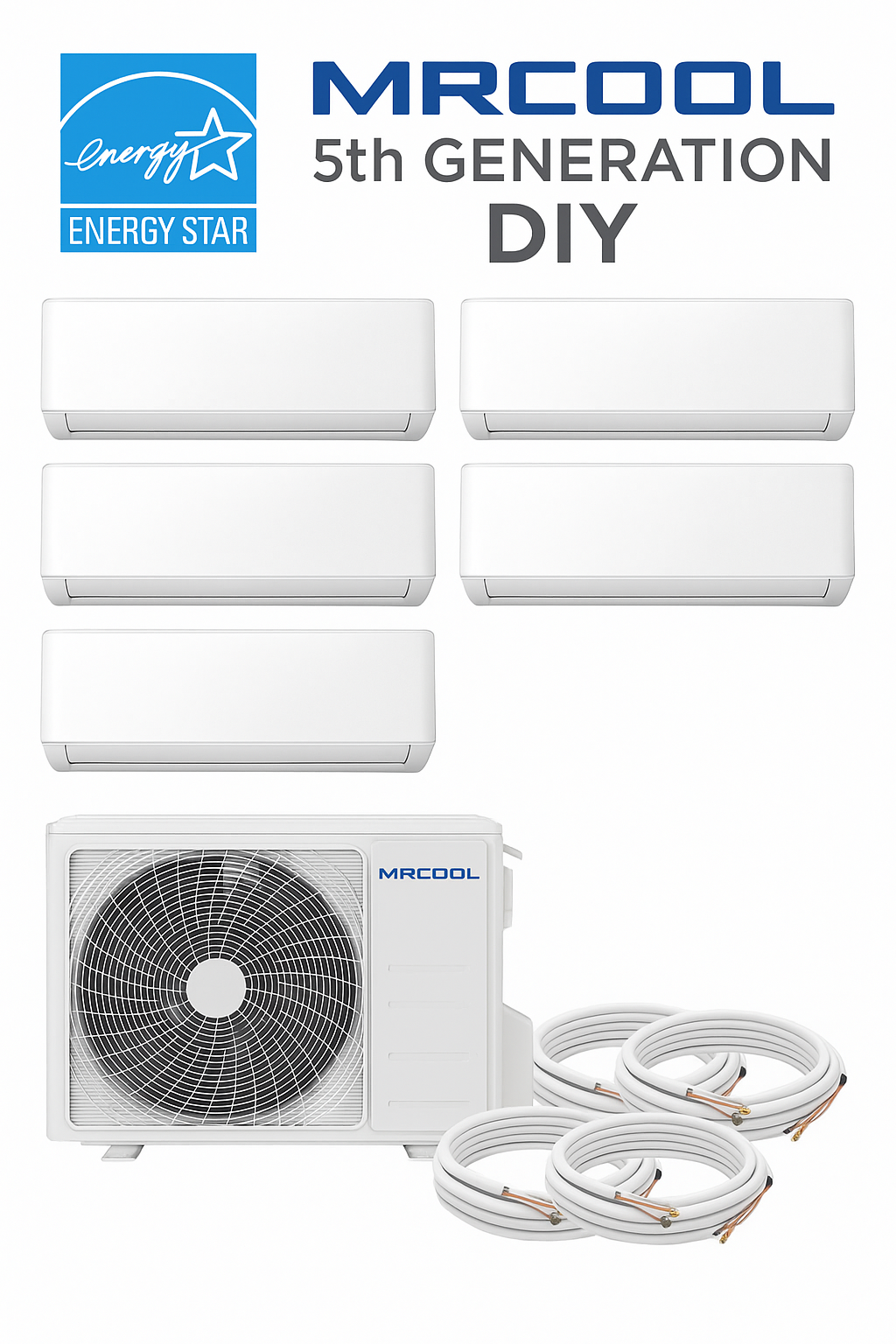 MRCOOL 5th Gen 5-Zone DIY Mini Split | ENERGY STAR® System – MRCOOL DIY Direct