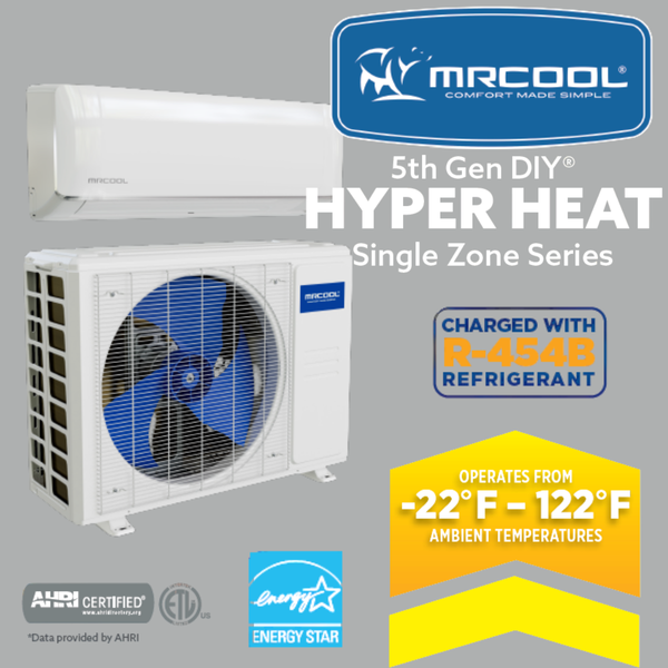 DIY Hyper Heat Mini Split | MRCOOL 5th Gen Single Zone (-22°F Heat) – MRCOOL DIY Direct