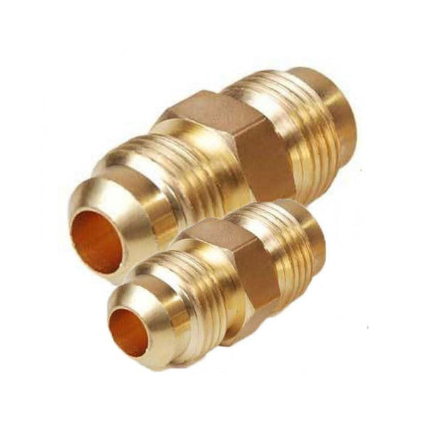 Flare Union Kit (Set of 2) | Brass Male-Male HVAC Refrigeration Unions ...